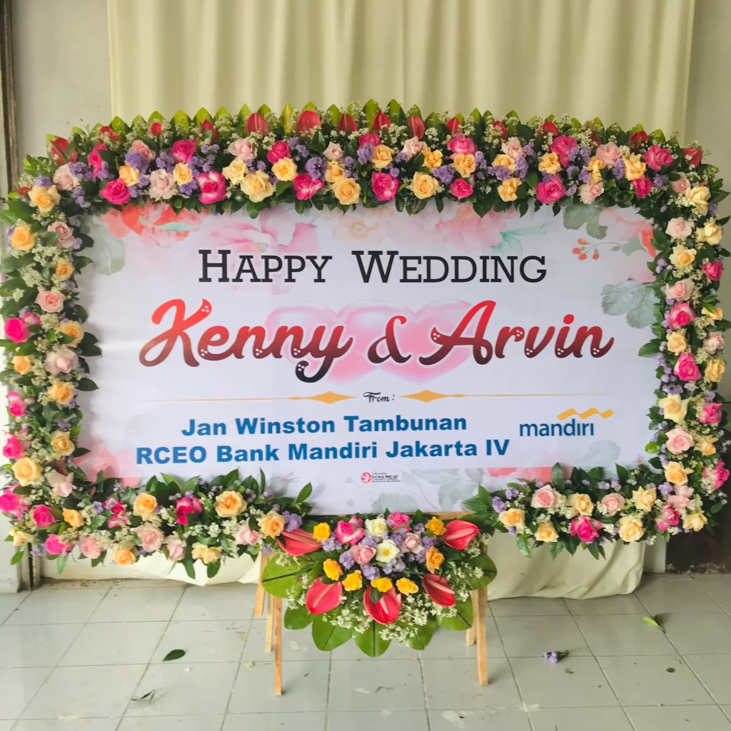 Papan Bunga Wedding Bali PBW14 | Toko Bunga Rona Indah