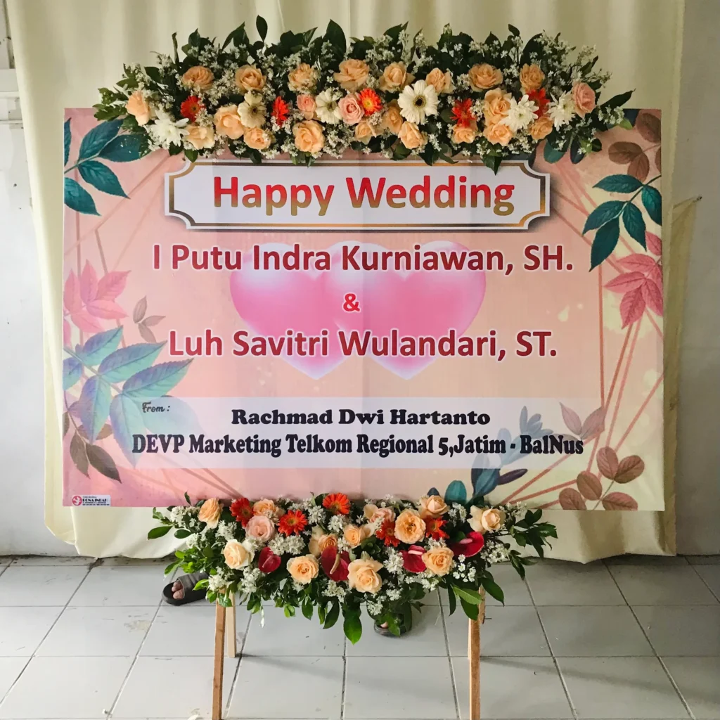 Papan Bunga Wedding Bali PBW30 | Toko Bunga Rona Indah