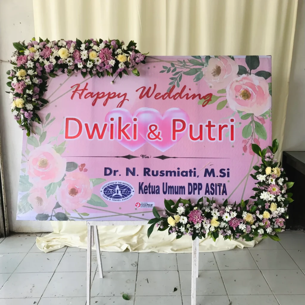 Papan Bunga Wedding Bali PBW40 | Toko Bunga Rona Indah